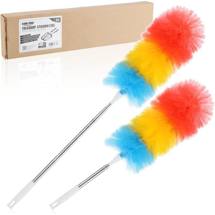 ® 2X Plumeau Avec Manche Télescopique - Essuie-Poussière Extra Long Et ...