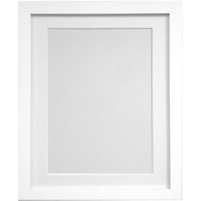 Cadre Photo Tableau Poster Blanc Avec Contour Blanc, Bois Dense, 25Mm ...