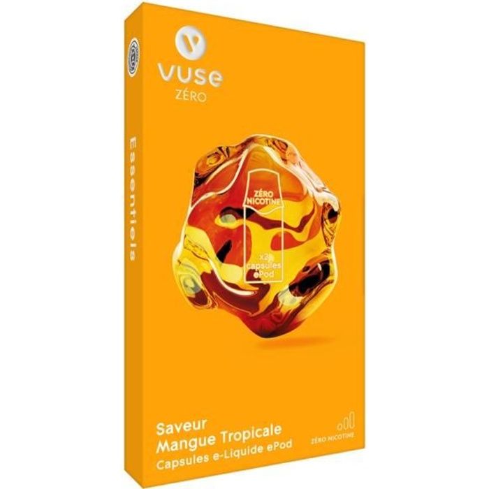 2 Capsules VUSE VYPE EPOD Saveur Mangue Tropicale 0 Nicotine ...