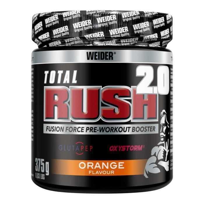 Pre-workout Weider - Total Rush 2.0 - Orange 375g - Cdiscount Sport