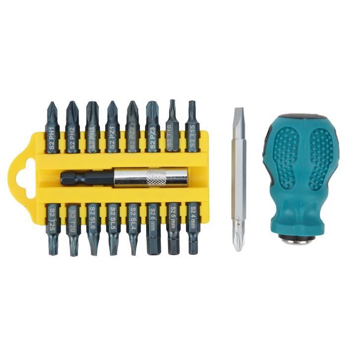 Zerone Embout de tournevis Kit d'embouts de tournevis 20 pièces ...