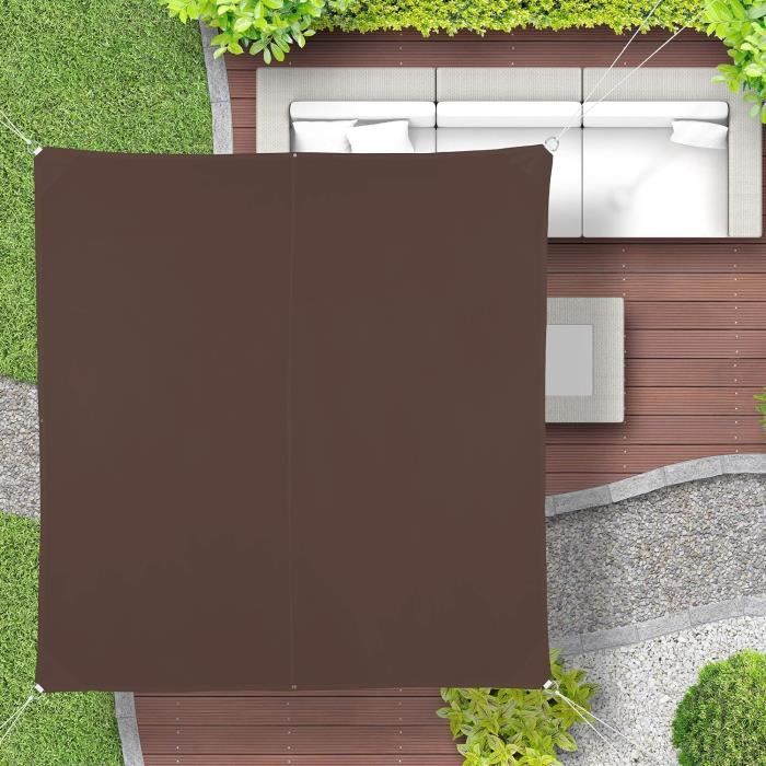 Relaxdays Voile d’ombrage carré diffuseur d’Ombre Protection Soleil ...