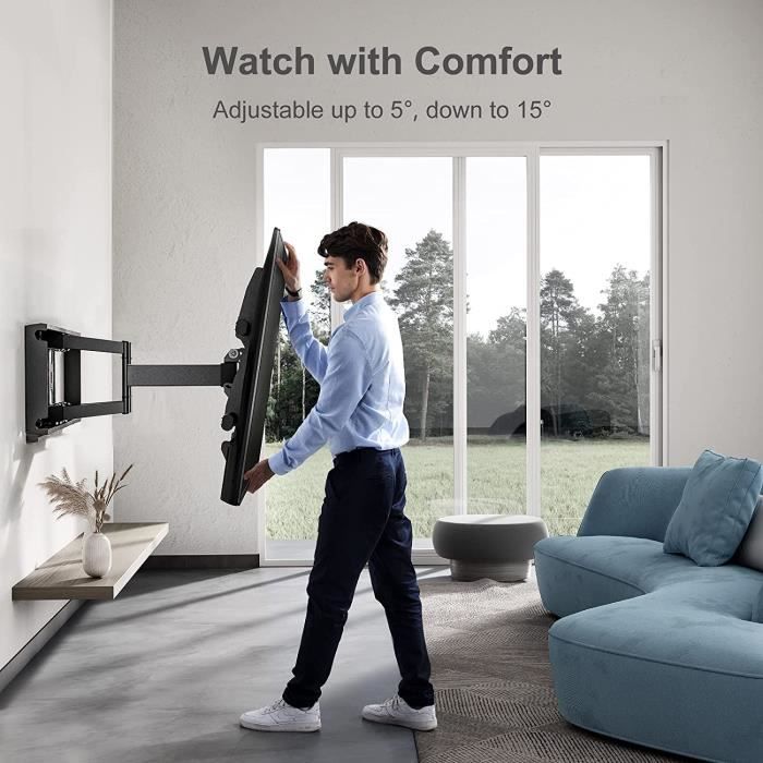 UNHO Support Mural TV Orientable et Inclinable 30-85 Pouces Accroche ...