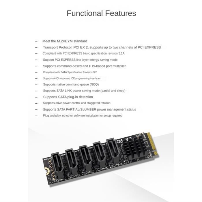 Carte RAID NVME 4 Disques Adaptateur D'Extension PCIeX16 Vers M.2 M-Key ...