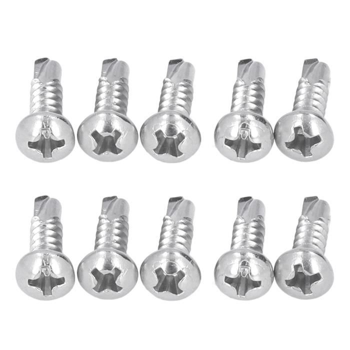 Vis autoperceuse - 200 pcs vis auto-perceuse tête ronde 410 attaches en ...