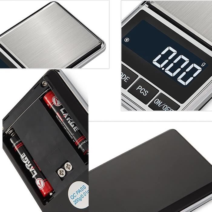 Balance Portable Haute Précision 0.1G Gramme Balance Électronique Lcd ...