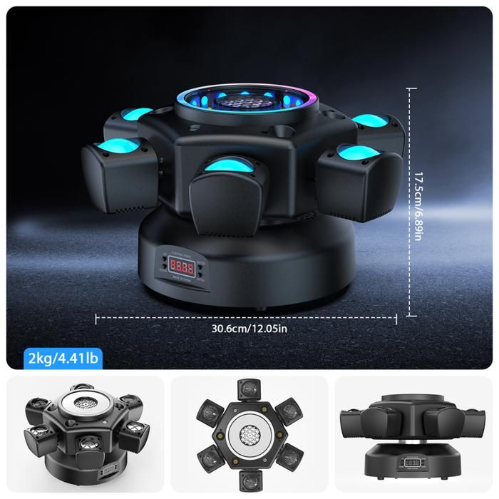 UKing 150W Lyre LED RGBW Jeux de Lumiere Avec Télécommand, Rotation ...