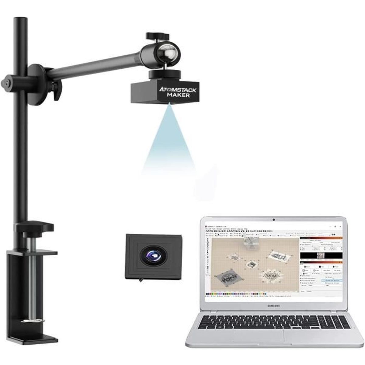 ATOMSTACK AC1 Caméra pour graveur laser 500W pixels, positionnement ...