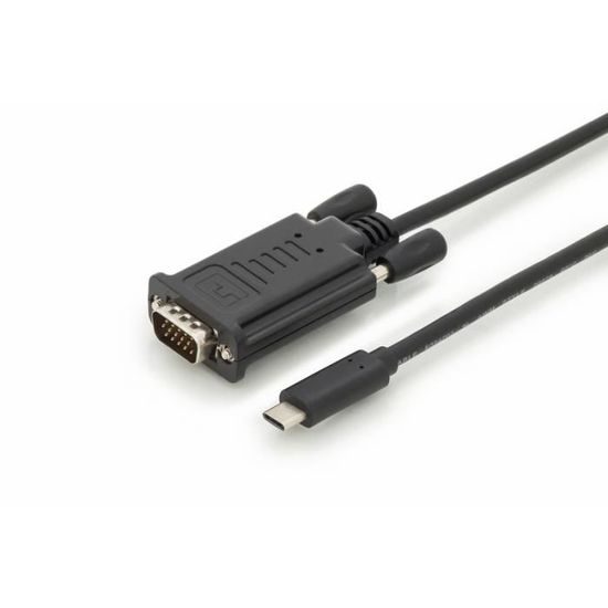 Digitus DB-300331-020-S, 2 m, USB C, VGA (D-Sub), Male, Female, Gold ...