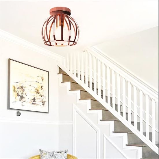 IDEGU Plafonnier Vintage en Fer,E27 Lustre Plafonnier Retro ...