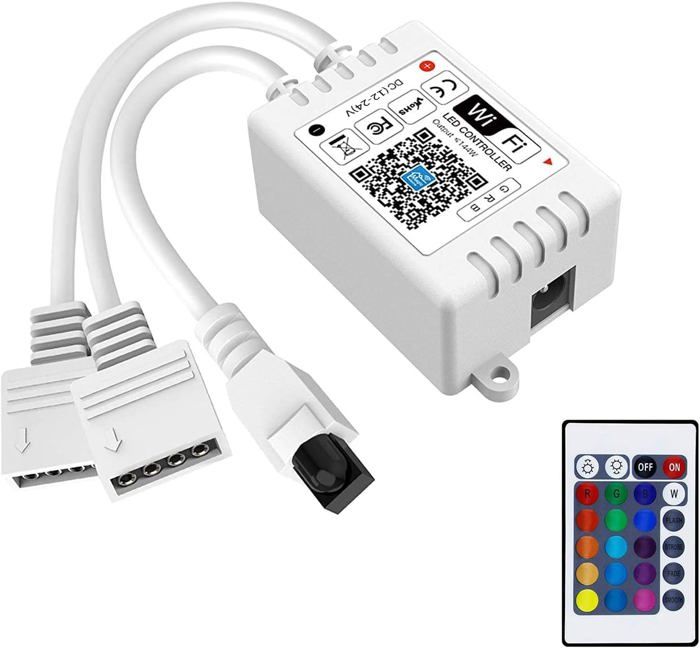 RGB Control Box, Controleur de WiFi Ruban LED RGB avec Telecommande IR ...