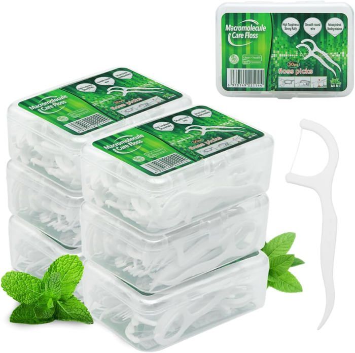 Fils Dentaire 300 PCS Porte Fil Dentaire - Lot de 6 Dental Floss Cure ...