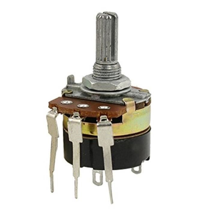 SOURCING MAP Potentiomètre moleté 6mm à trois terminaux 500 kOhm ...