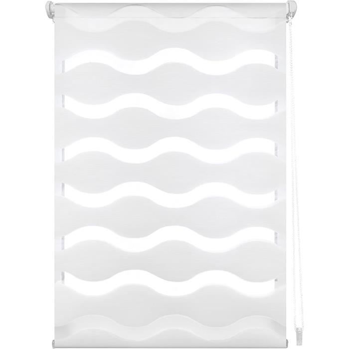 Luna Store Enrouleur Ondulé Double Couche, Jour Nuit. Blanc, 82 X 150 ...