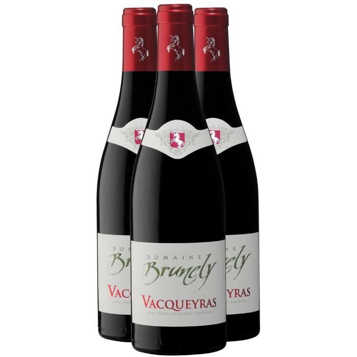 Vacqueyras Tradition Rouge 2020 - Lot de 3x75cl - Domaine Brunely - Vin ...