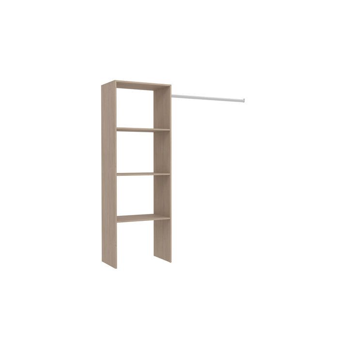Elysée - Dressing bois avec 3 étagères et une penderie : 160 x 40 x 180 ...