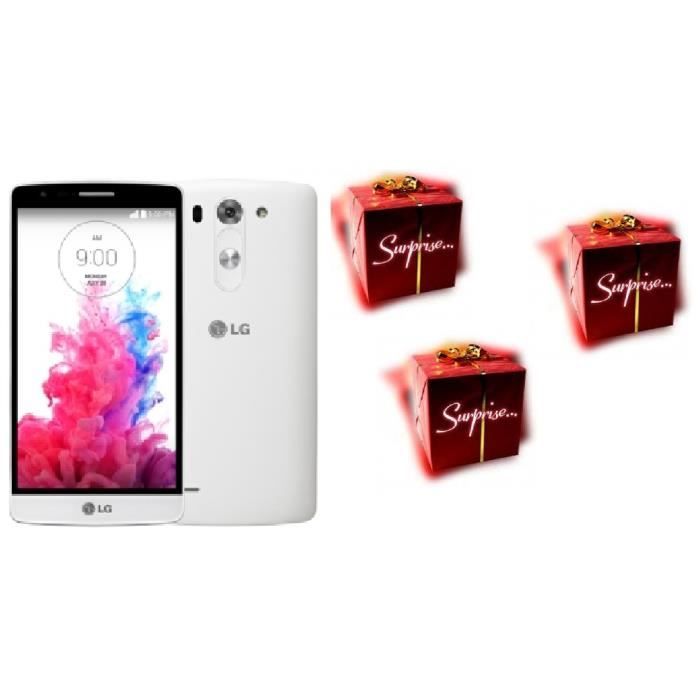 LG D722 BLANC G3S + 3 CADEAUX SURPRISES - Cdiscount Téléphonie