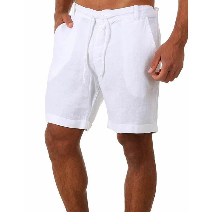 Shorts - Luxe - QW286 - Blanc - Cargo - Décontracté Blanc - Cdiscount ...