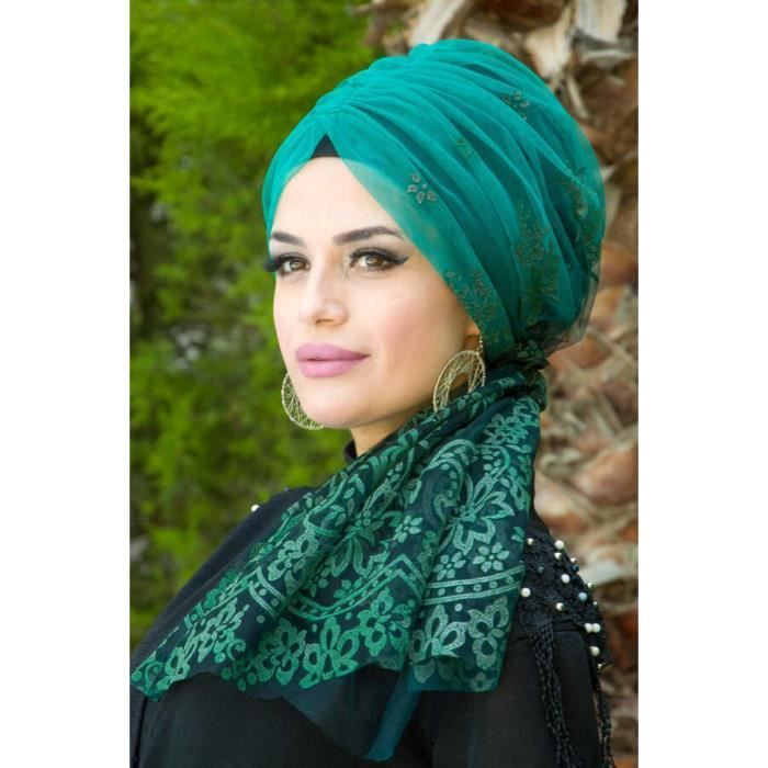 Foulard pour femmes musulmanes coton Turban Bonnet Hijab casquettes ...