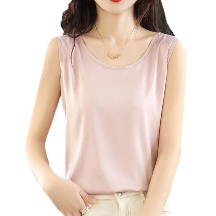 Débardeurs D'été Femme sans Manches Camis Confort Larges Bretelles Top ...