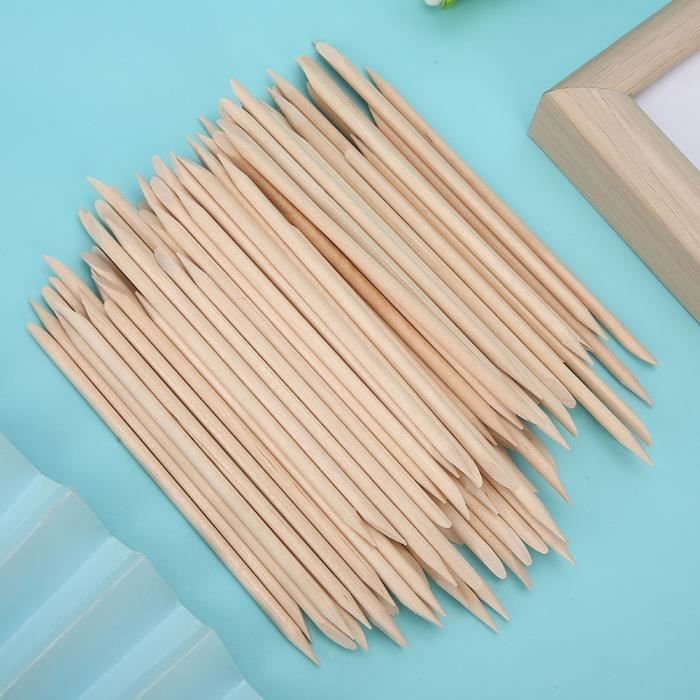 SALALIS Poussoir à ongles en bois Repousseur de Cuticule en Bois Outil ...