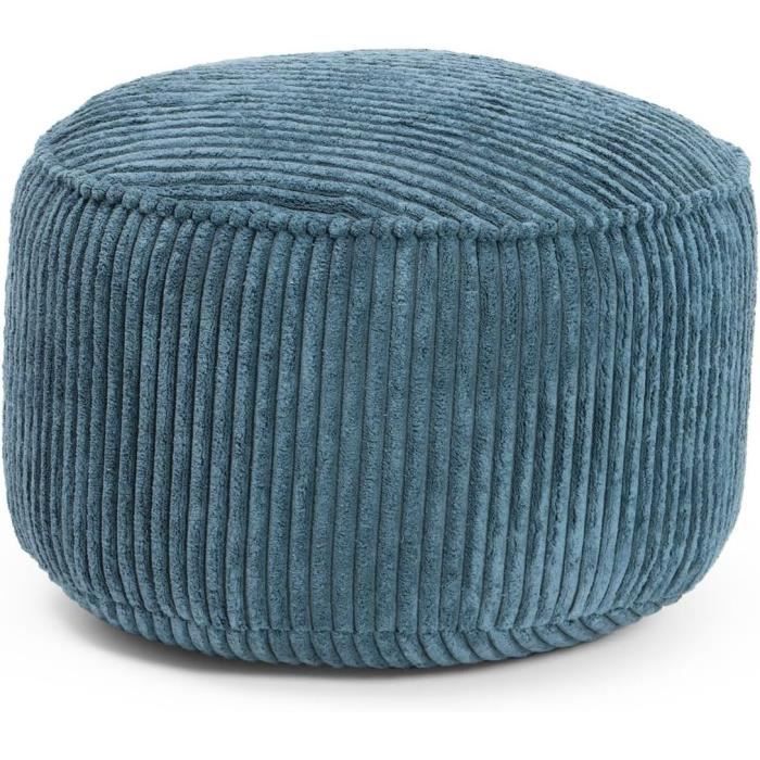 Lumaland Pouf en velours côtelé Pouf de jeu compact de 50 l avec ...