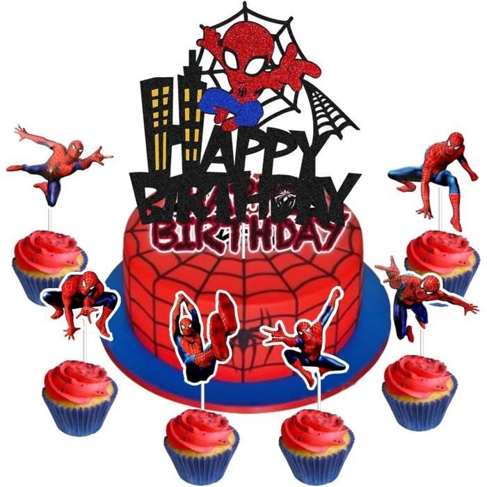 25Pcs Décoration Gâteau Spider,Happy Birthday Decoration Spider,Spider ...
