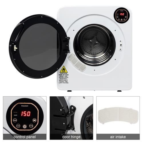 Sèche-linge électrique compact-13,2 lb /6 kg-avec affichage LED ...