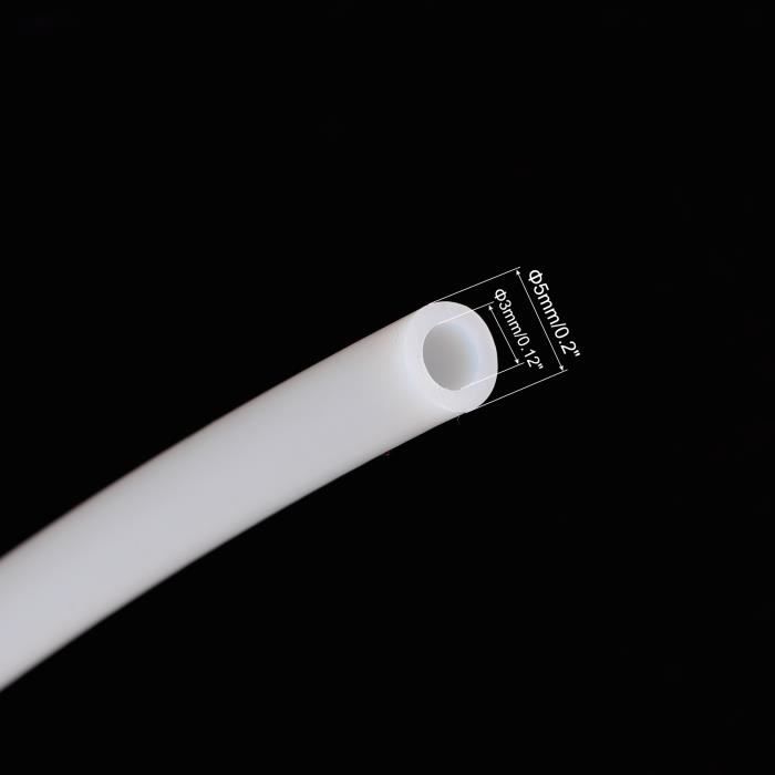 Tuyau en PTFE haute température SOURCING MAP - 3mm ID x 5mm OD x 3m - Blanc - Cdiscount Bricolage