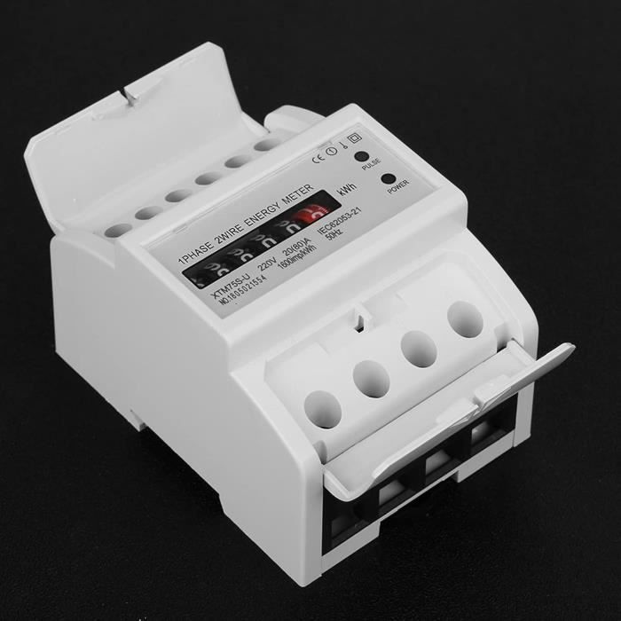 Compteur Électrique Monophasé, Compteur Kwh, 220V Digital 1 Phase 2 ...