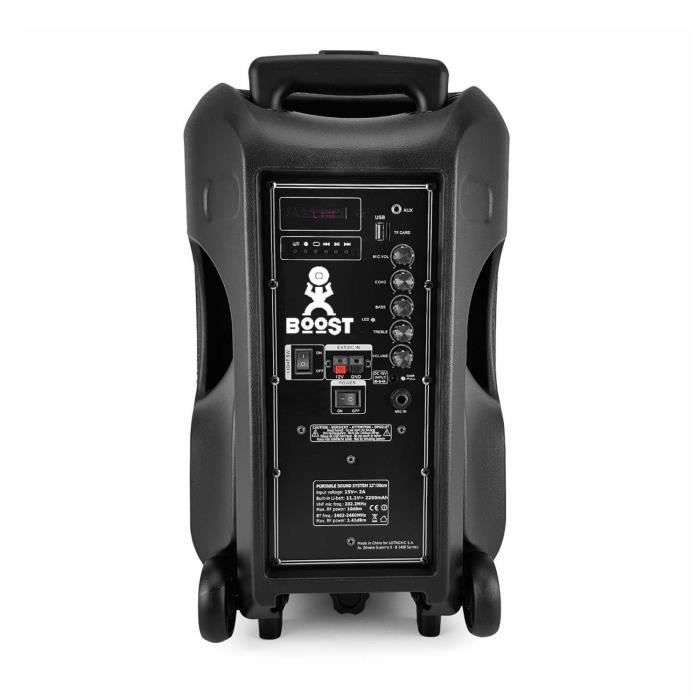 Enceinte Bluetooth USB Autonome BOOST-12RGB-700 Sur Batterie Avec Micro ...
