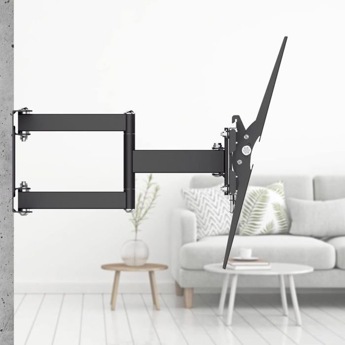 Support Mural Full Motion Pour Tv Écran Entre 81 Cm Et 165 Cm (32" À 65"), Pivotable À 180 ...