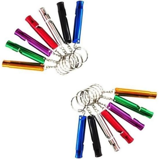 14 Pièces Alm Sifflet Sifflet urgence en Alm avec Porte-clés pour Le ...
