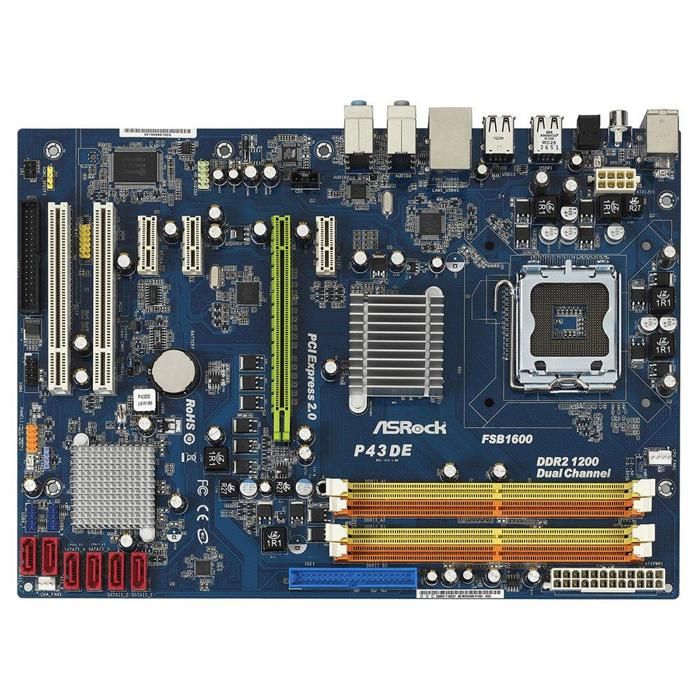 Carte mère ASRock P43DE Intel P43 LGA 775 4xDDR2 16GB ATX - Cdiscount ...