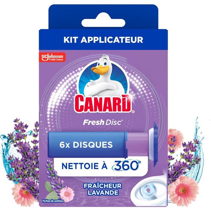 Canard WC Fresh Disc Fraîcheur Lavande-Bloc WC Sans Cage Nettoyant ...