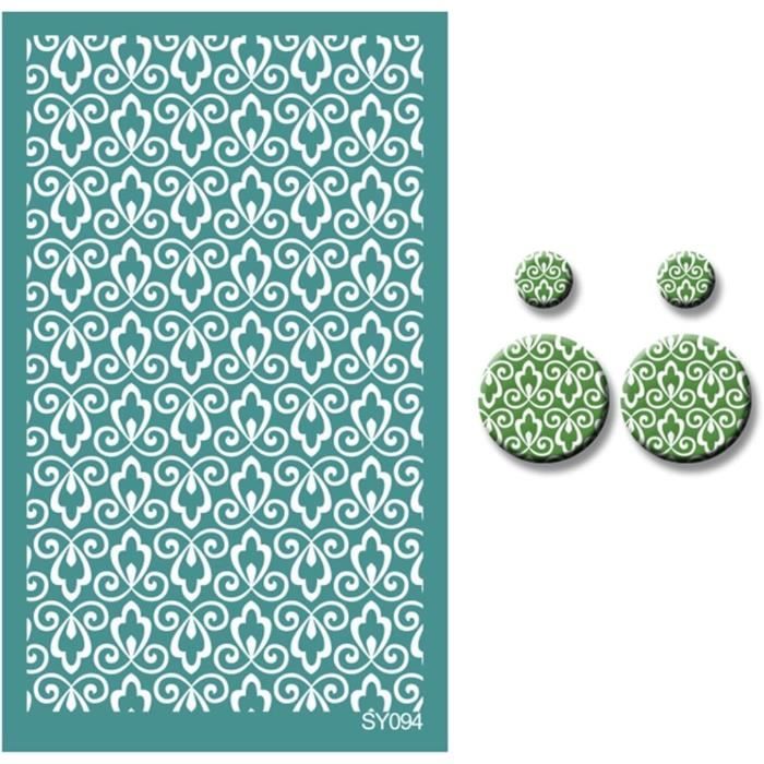 18 Styles De Pochoirs De Sérigraphie For Argile Polymère, Kit De ...