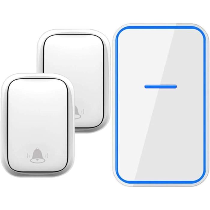 Kit De Sonnette Sans Fil Étanche Sans Pile Avec 2 Émetteurs + 1 ...