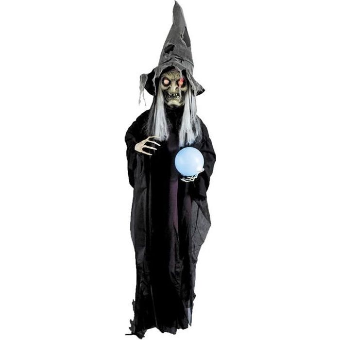 SORCIÈRE BOULE CRISTAL 183CM- DECORATION DE FETE HALLOWEEN - Cdiscount ...