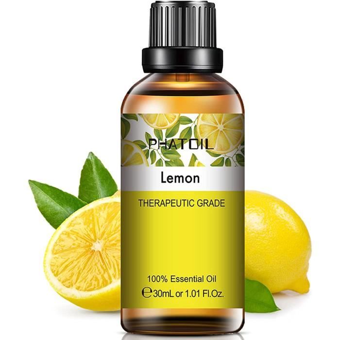 Huiles Essentielles Citron 30 ml, Huile Essentielle 100% Pure Naturelle d'Aromathérapie de ...