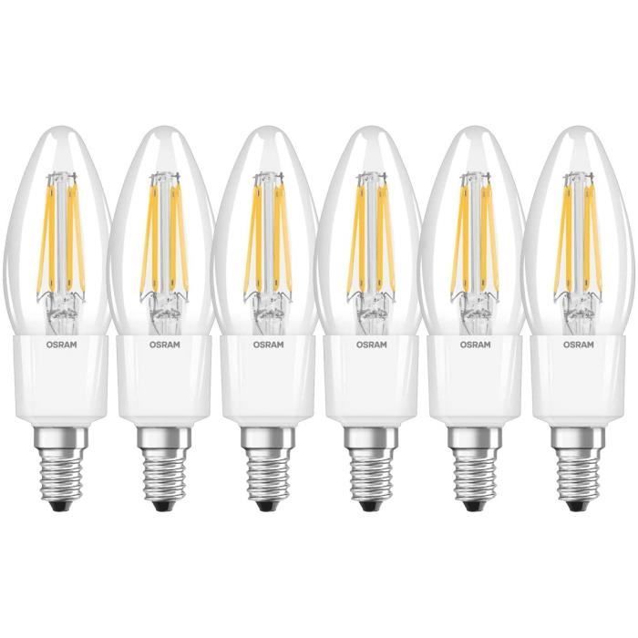 Ampoule LED Filament, Forme flamme, Culot E14, Dimmable, 4,5W Equivalent 40W, 220-240V, claire ...