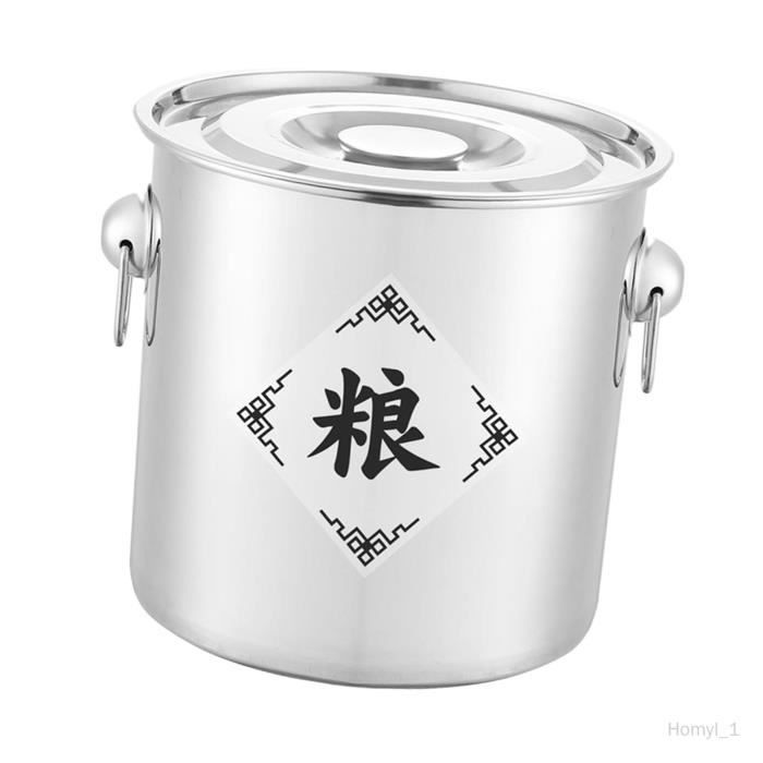 Boîte de stockage de riz - COLAXI - Récipient à riz rond - Acier ...
