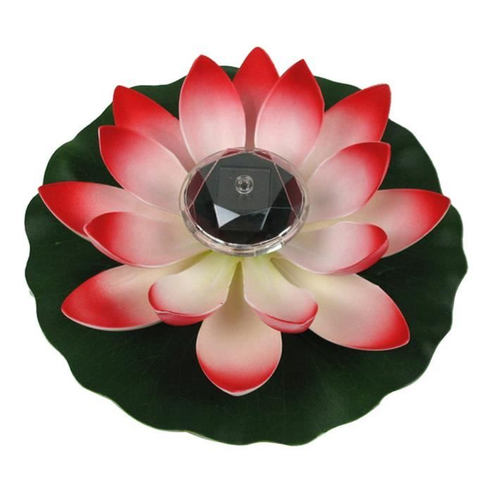Étang Lotus lumière artificielle Lotus LED lampe solaire piscine ...