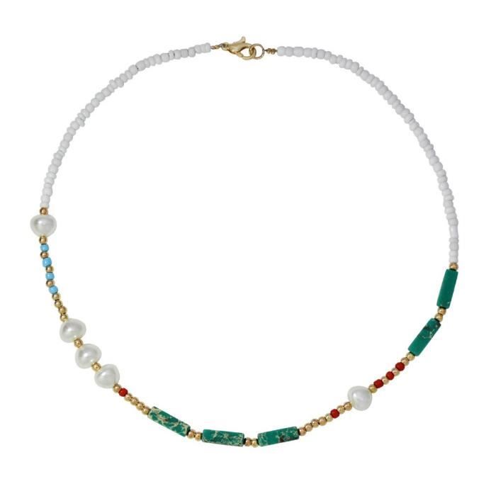 Chaine De Cou Vendue Seule CRAZE NURQZ Boho perle collier de perles ...