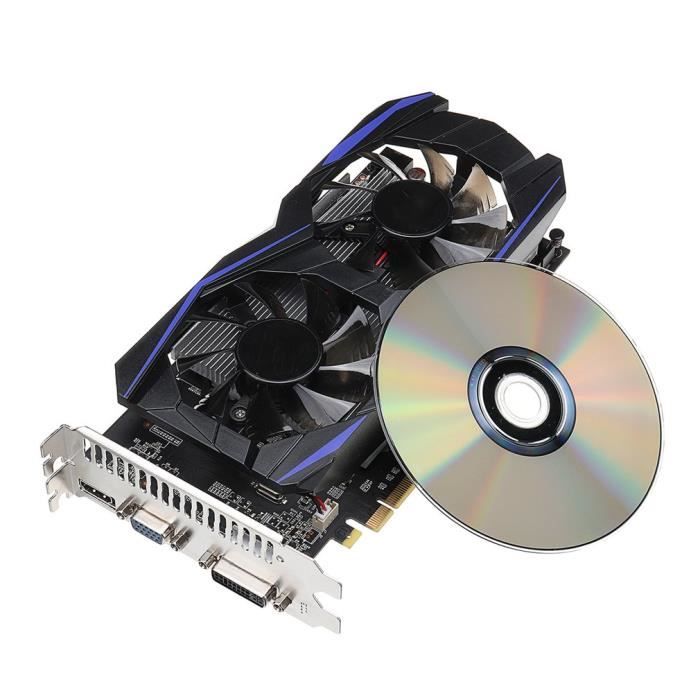 Carte graphique 4GB DDR5 128Bit de jeu PCI-Express GPU VGA, DVI, HDMI ...