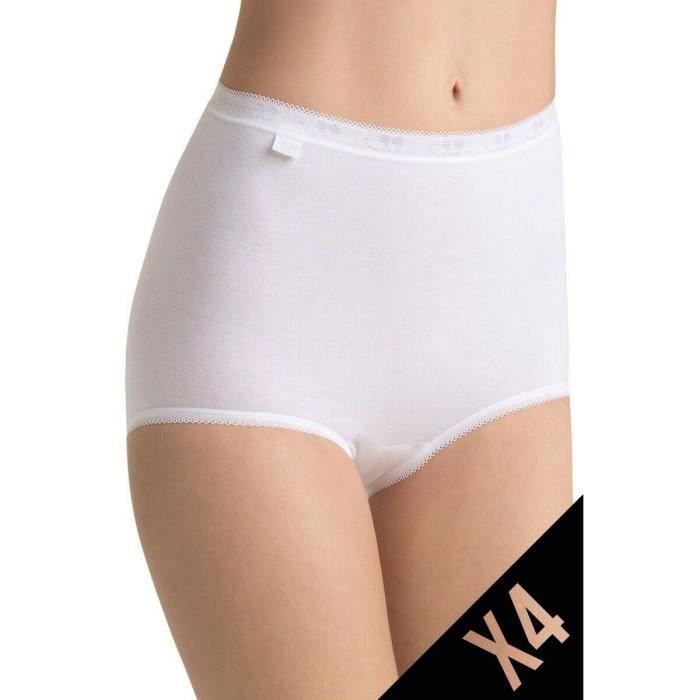 SLIP - SLOGGI - BASIC + MAXI - 3 SLIPS + 1 GRATUIT - Couleur BLANC - Femme BLANC - Cdiscount ...