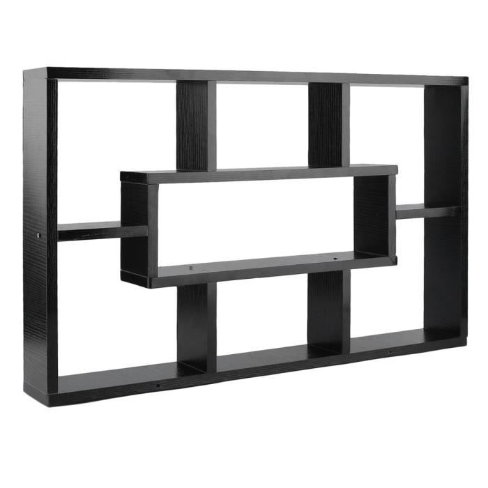 Étagère De Rangement Mural Rectangle noir, décoration pour meuble ...