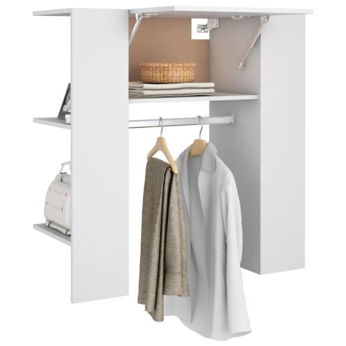 ABB Armoire de couloir Blanc 97,5x37x99 cm Bois d'ingénierie - Qqmora ...