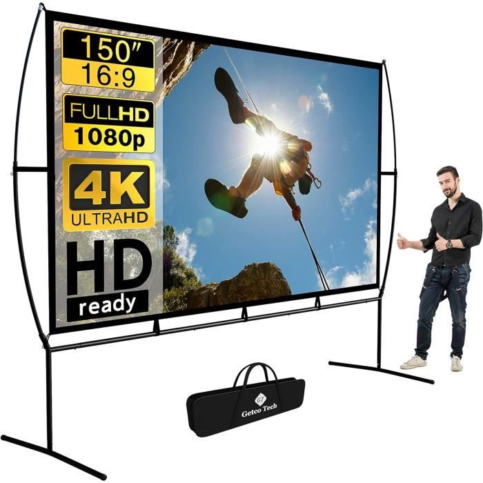 Écran De Projection Mobile 339 X 270 Cm (150'') 16:9 - Facile À Monter ...