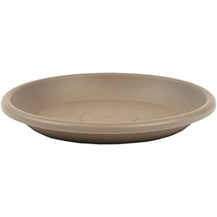 Greemotion Soucoupe pour pot de fleur rond couleur taupe Ø39 cm ...