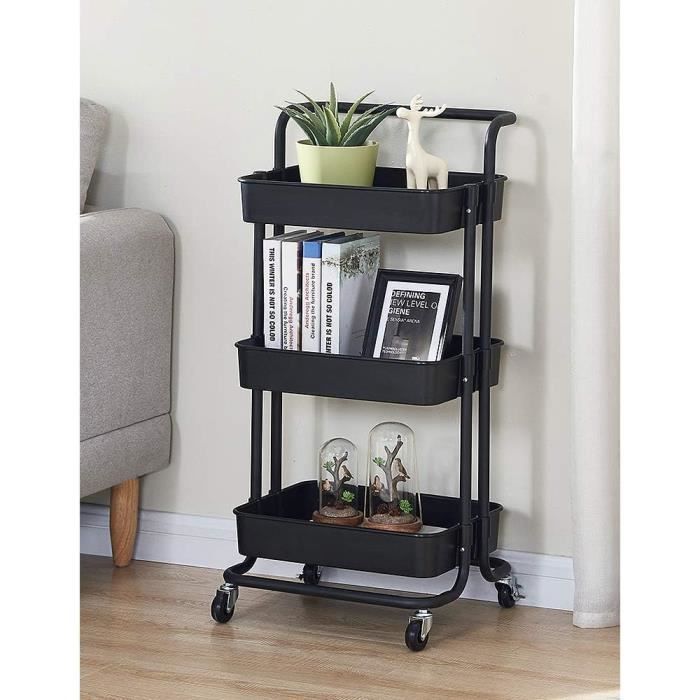 LANTUS Chariot Roulant Chariot de Service Desserte Multifonctionnel ...